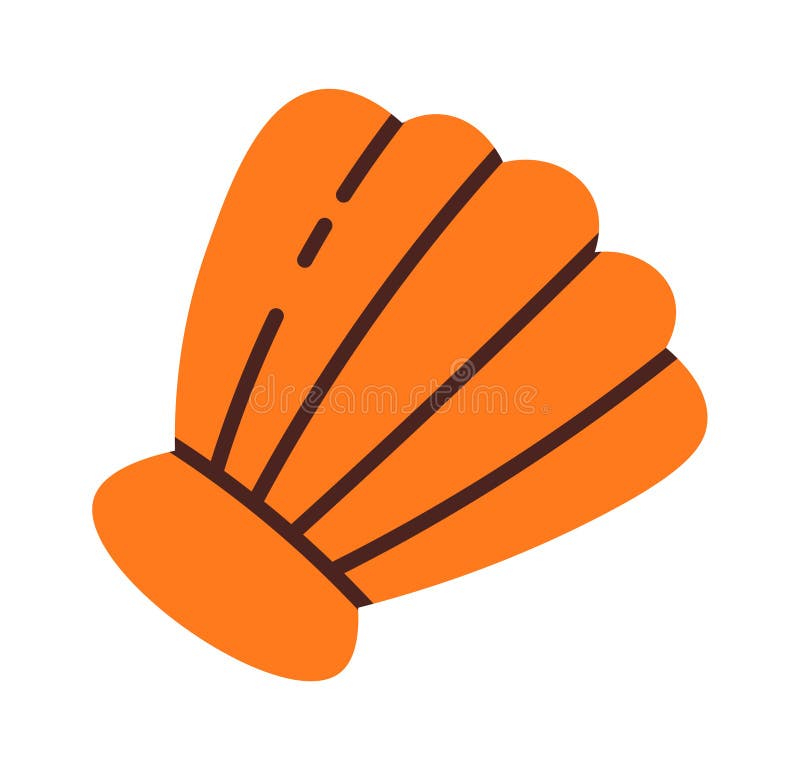 Flat Seashell Icon stock vector. Illustration of shellfish - 272817012
