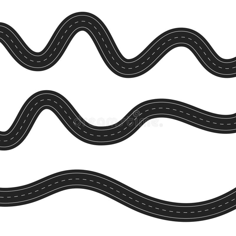 Winding Path Clipart Black And White Road Swerve Svg, Winding Road
