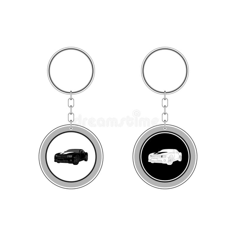 Flat set key chain for car stock vector. Illustration of hotel - 115401514