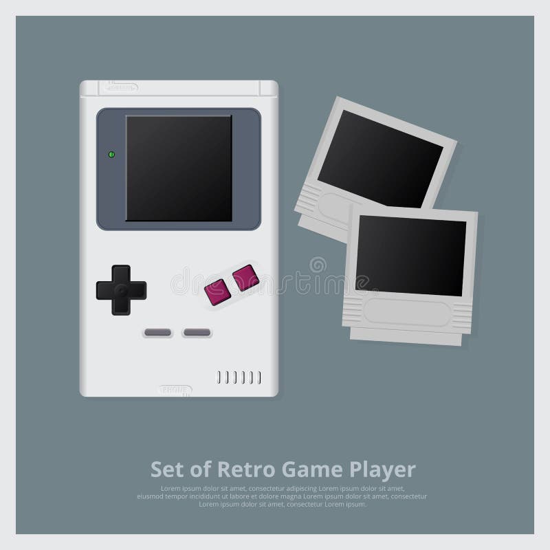 Flat Set of Retro Game Player and Accessories Stock Vector ...