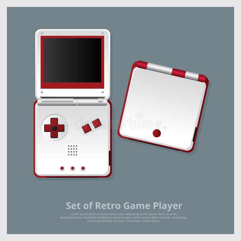Flat Set of Retro Game Player and Accessories Stock Vector ...