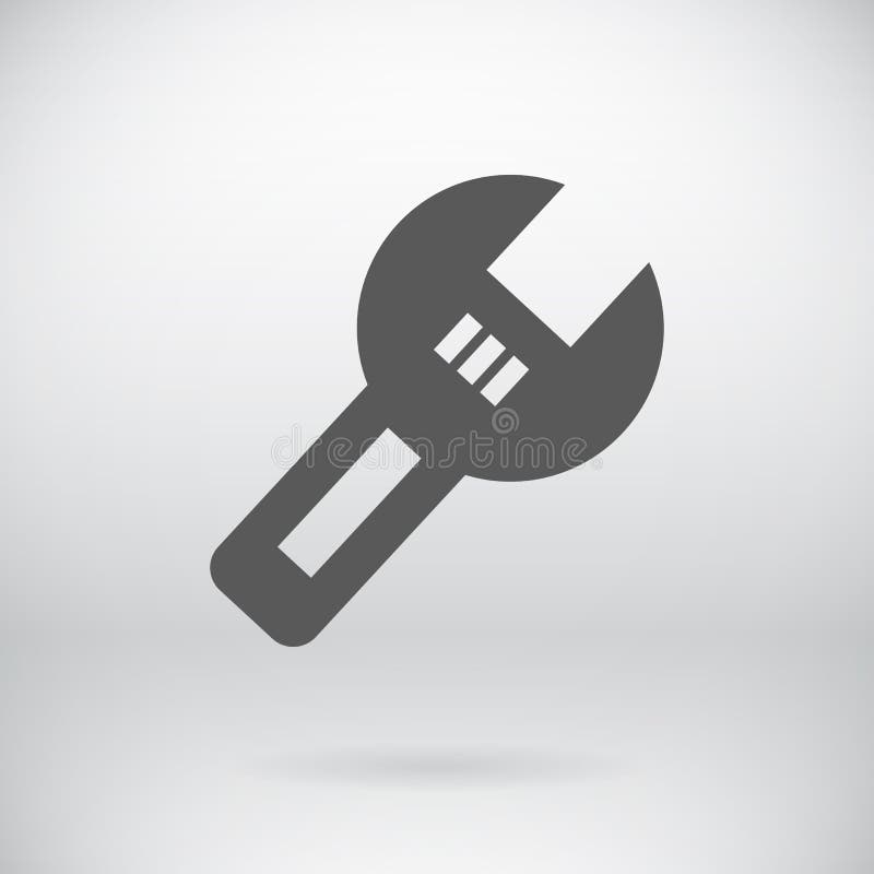 Flat Settings Cog Sign Vector Repair Key Symbol Stock Vector ...