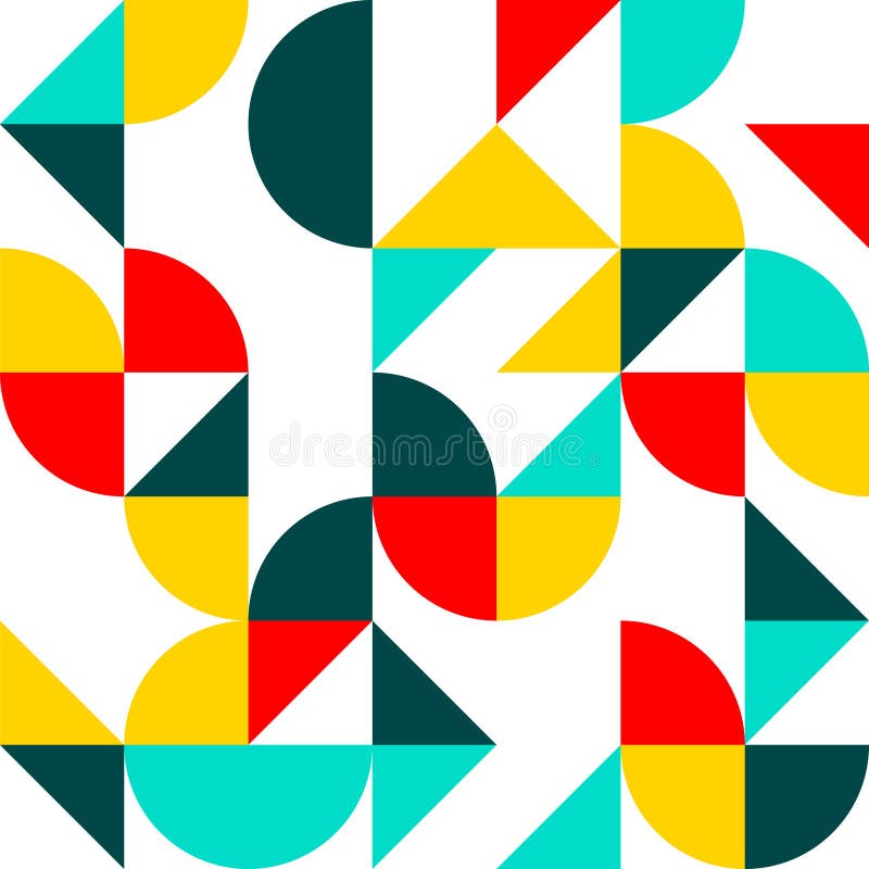 Flat shapes pattern stock vector. Illustration of abstract - 98679558