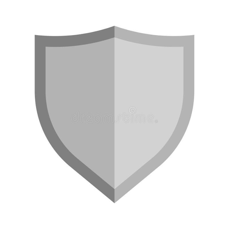 Flat Shield Icon - Blank stock vector. Illustration of safety - 263266868