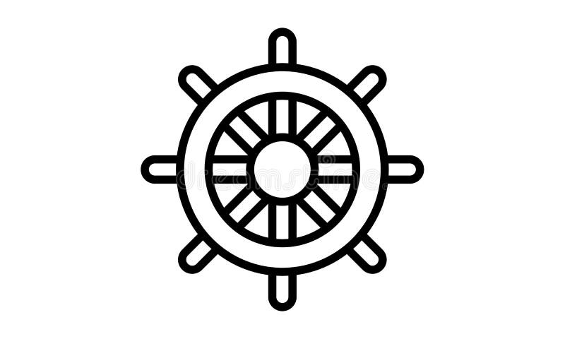 Flat Ship Wheel Icon Design Vector Image Stock Vector - Illustration of ...