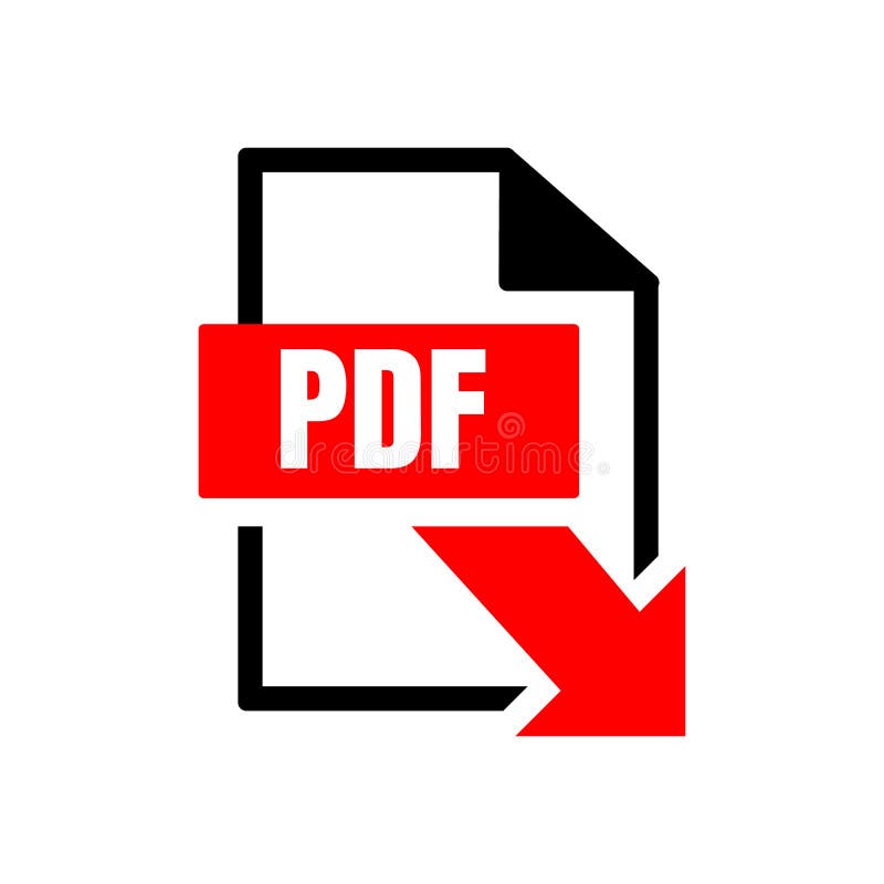 Sign of Pdf Download Symbol Logo Icon Button Isolated on White ...