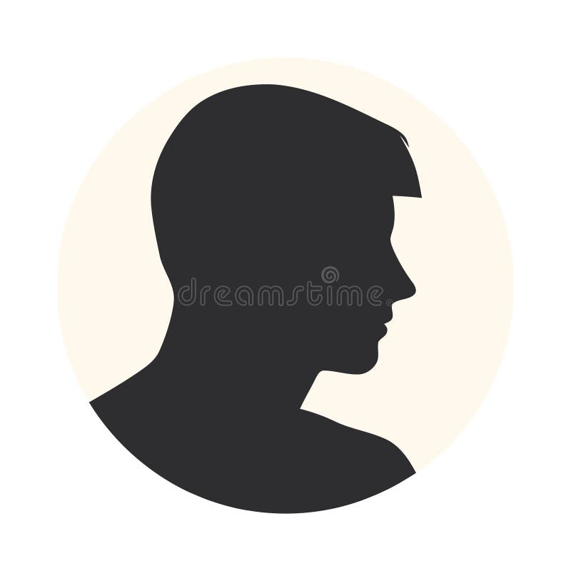 Flat Silhouette Icon of a Young Adult Stock Vector - Illustration of ...