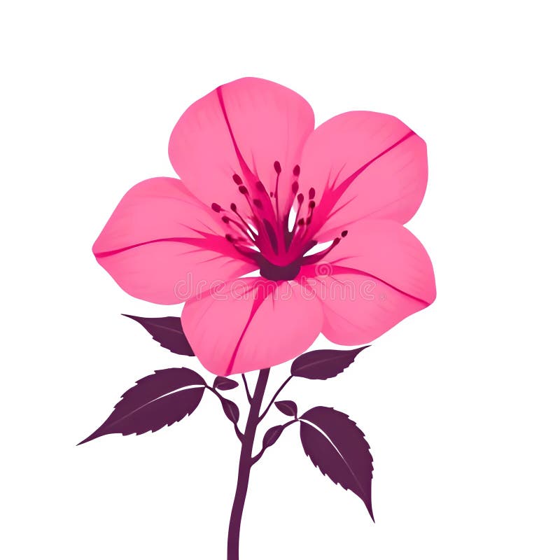 Flat Silhouette Rose Mallow Flower Stock Illustrations – 7 Flat ...