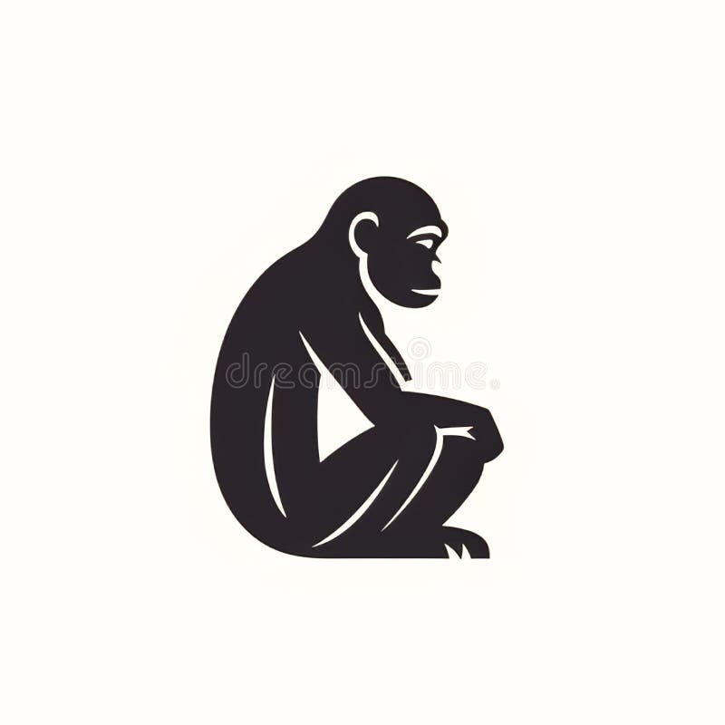 Monkey Sitting Silhouette Stock Illustrations – 363 Monkey Sitting Silhouette Stock ...