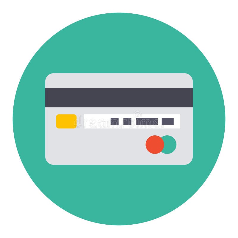 Flat, Silver, Vector Credit/debit Card Stock Vector - Illustration of ...