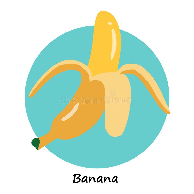 Flat Simple Banana Illustration. Vector Image. Stock Vector ...