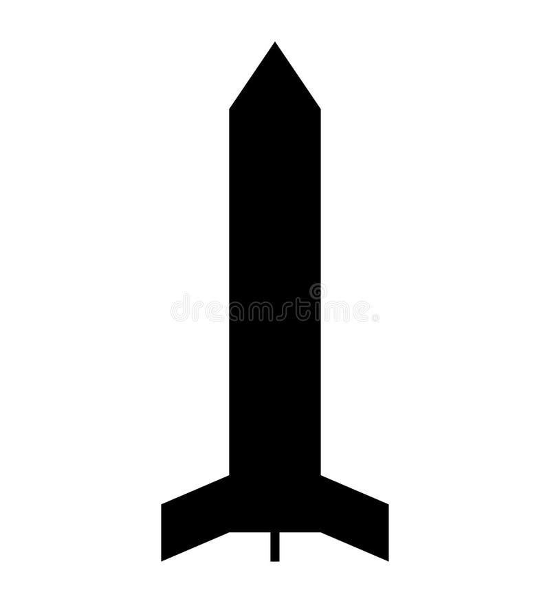 Black Rocket Icon on White Background Stock Vector - Illustration of ...