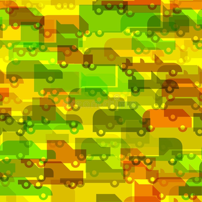 Flat Simple Color Little Cars Vector Seamless Stock Vector ...