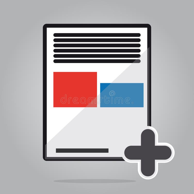 Flat Simple Contract Design Stock Illustration - Illustration of icon ...