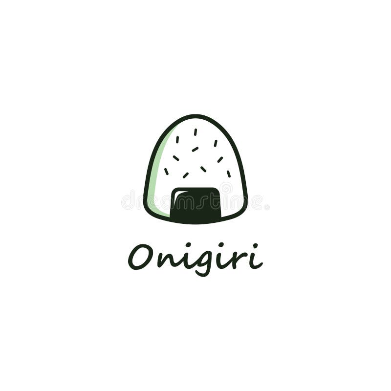 Flat and Simple Design Onigiri Vector Stock Vector - Illustration of symbol, vector: 381016082