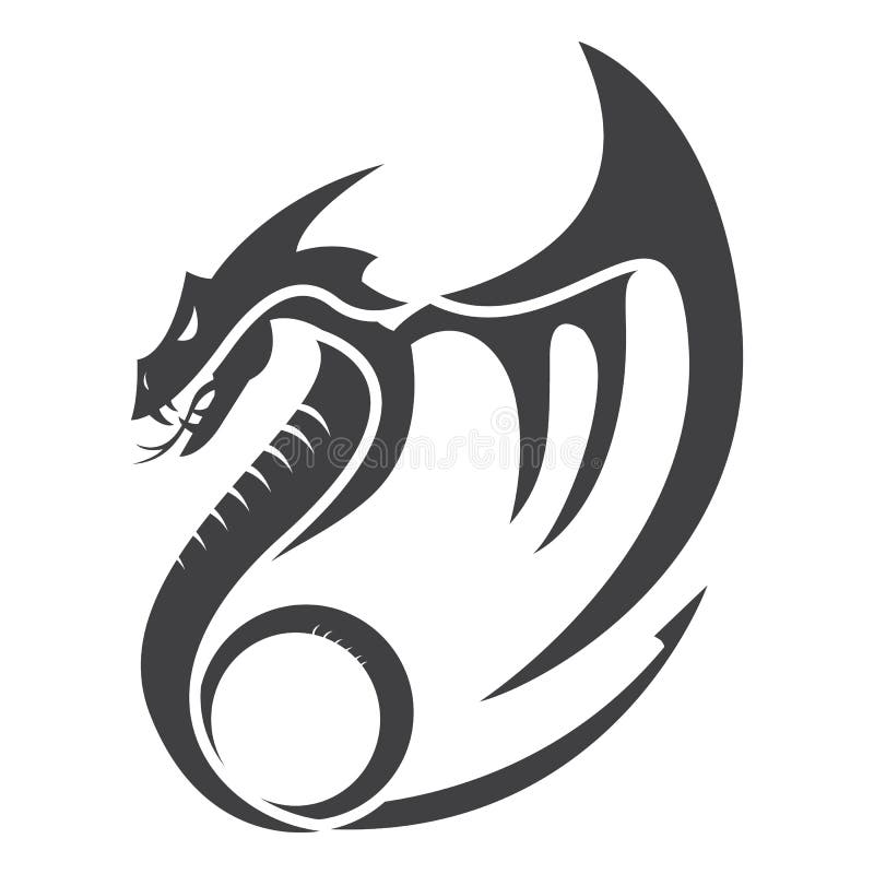 Simple Dragon Vector Illustrations Logo Stock Illustrations – 86 Simple ...