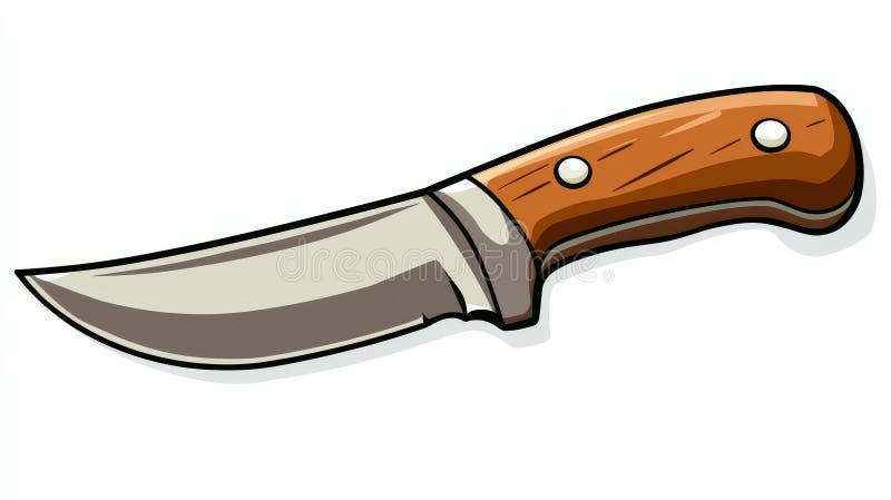 Flat, Simple Element of a Chopping Knife on a White Background. Concept ...