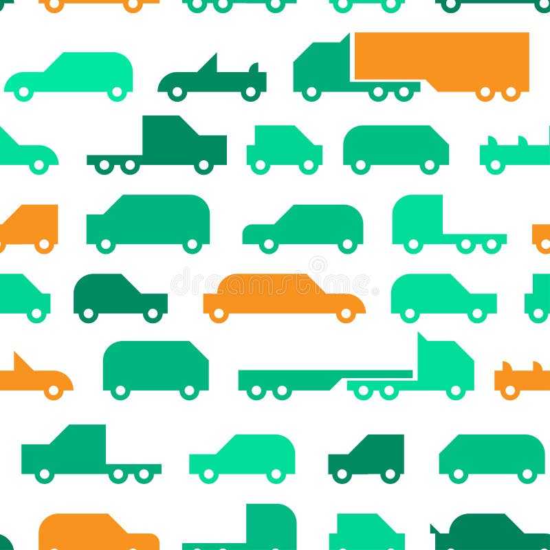 Flat with Simple Little Cars Vector Seamless Stock Vector ...
