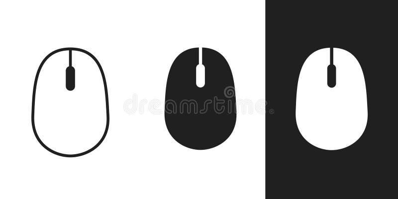 Flat Simple Mice Mouse Icon Vector. Stock Vector - Illustration of icon ...