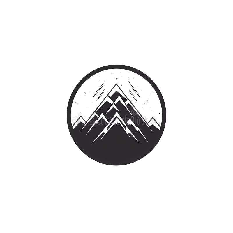 Flat Simple Mountain Logo. Generative Ai Design Art Stock Illustration ...