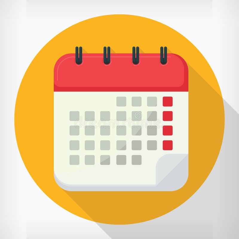 Flat Simple Wall Calendar Design Style Cartoon Illustration Drawing ...