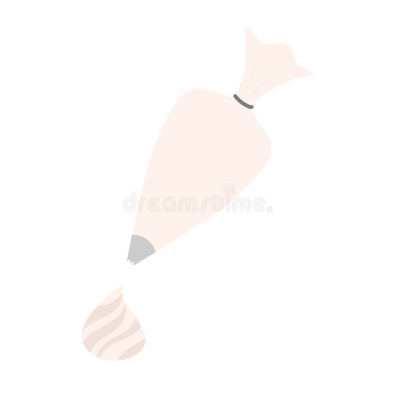 Flat and Simple Whipped Cream Illustration Stock Vector - Illustration ...