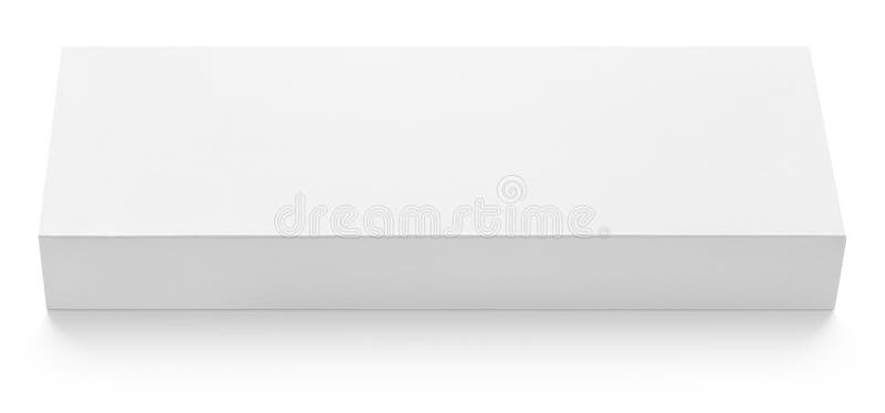 Flat Slim Cardboard Box Template for Chocolate on White Stock Photo ...
