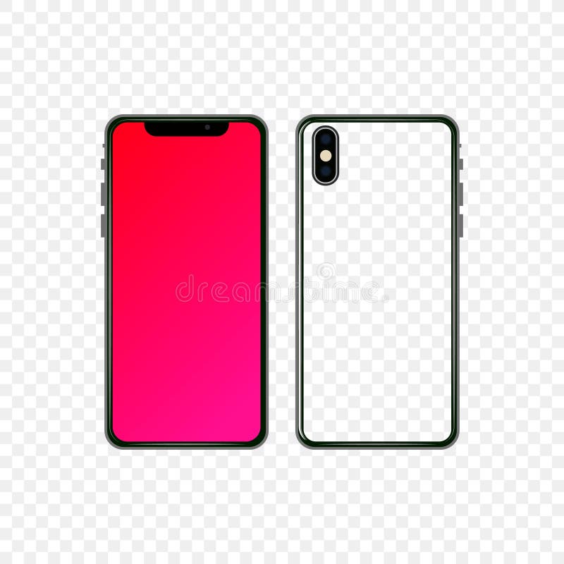 Flat Smartphone Design . Mobile Phone Mockup. Vector Illustration Stock ...