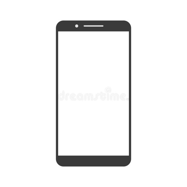 Flat Smartphone Mobile Phone Device Vector Mockup Template Stock Vector ...