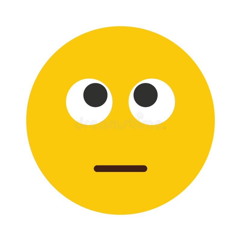 Flat Smile Emodji Isolated on White Background Stock Vector ...