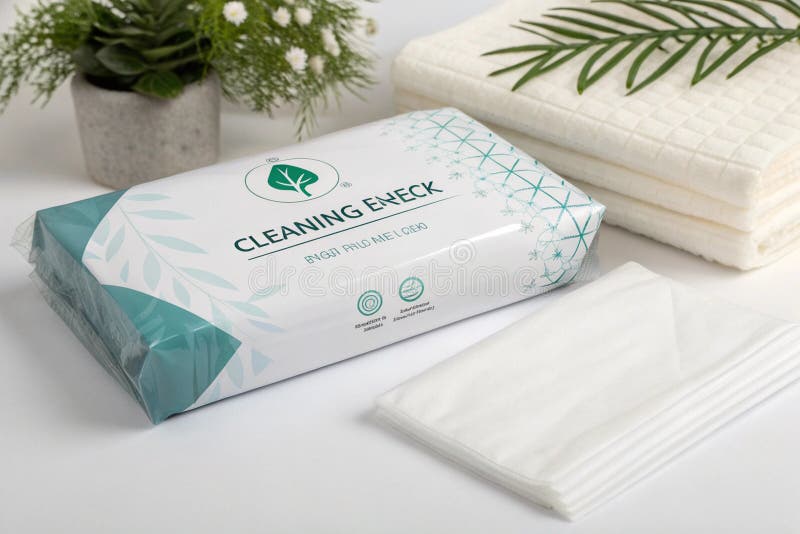 Flat Smooth Cleaning Sheet Pack Stock Illustration - Illustration of ...