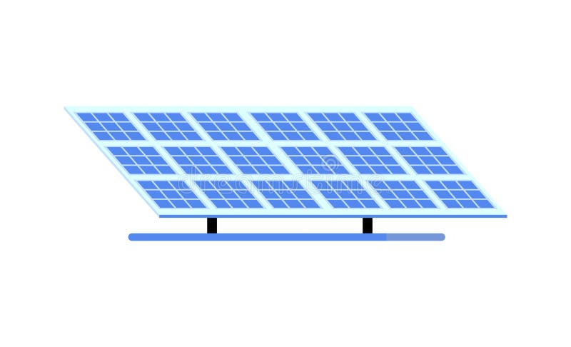 Flat Solar Panel stock vector. Illustration of concept - 273658375