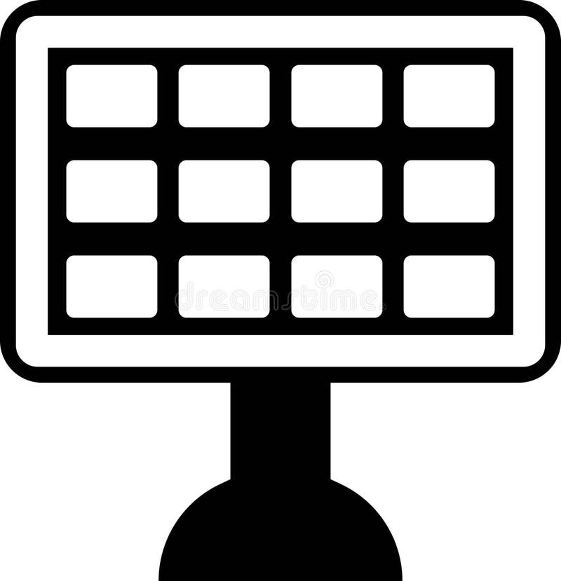 The Flat Solar Panel Icon. Solar Energy Stock Vector - Illustration of ...