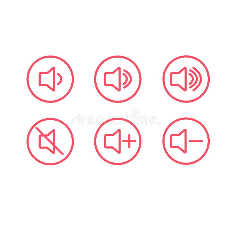 Flat Sound Volume Icon stock vector. Illustration of icon - 246466696