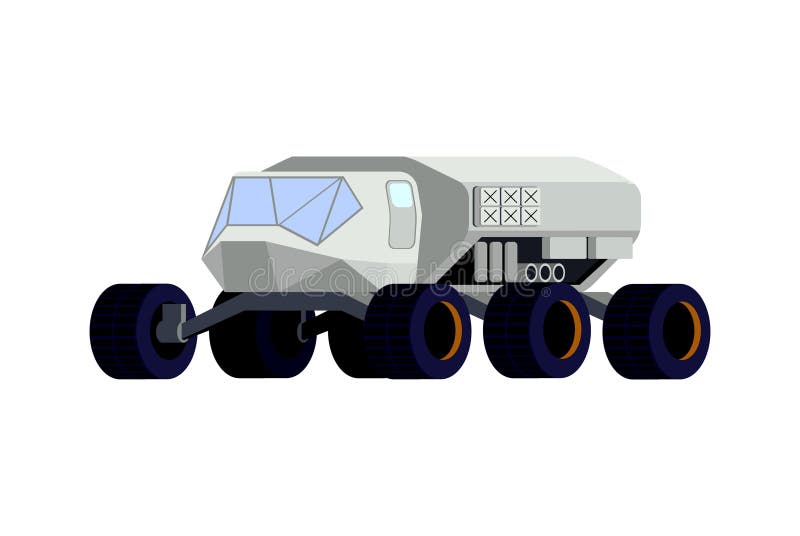 Flat Space Rover stock vector. Illustration of spacesuit - 275528688