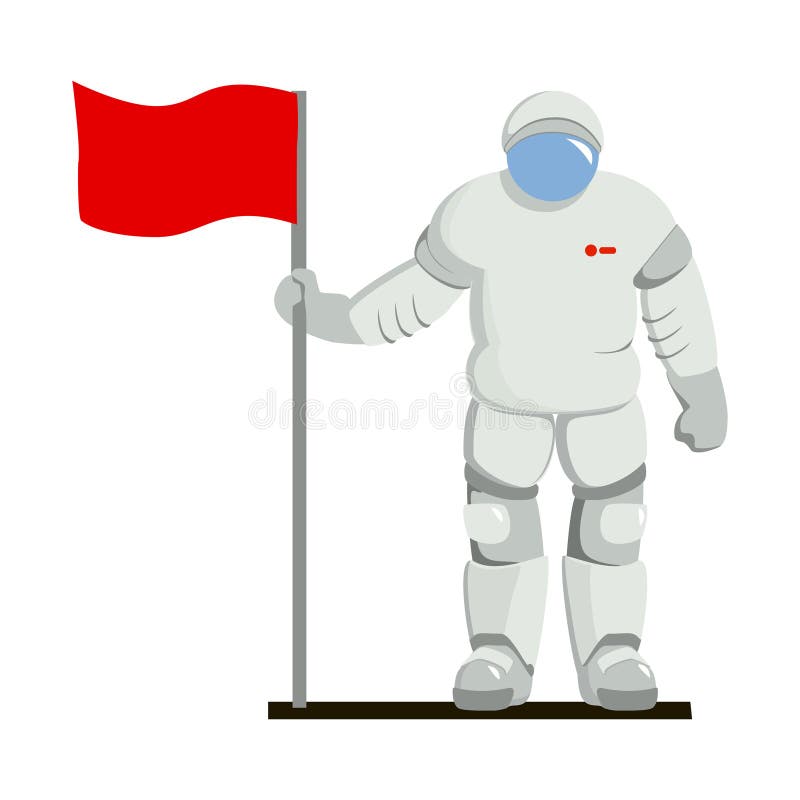 Flat Spaceman Illustration stock vector. Illustration of spaceman ...