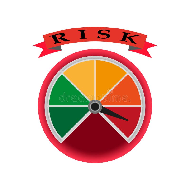 Flat Speedometer Risk. Growth Chart Sign. High Speed. Vector ...