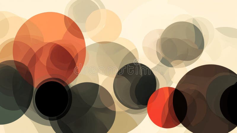 Flat Sphere Patterns Abstract Illustration with Overlapping Circles 169 ...