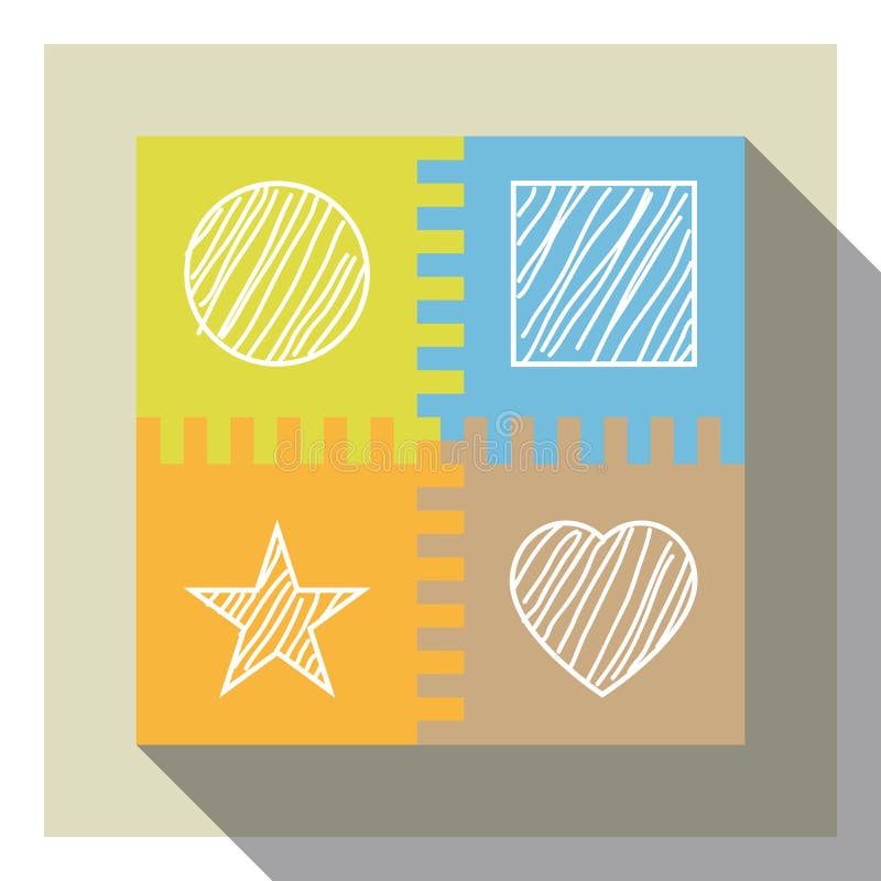 Flat square stock vector. Illustration of flat, brown - 90085355