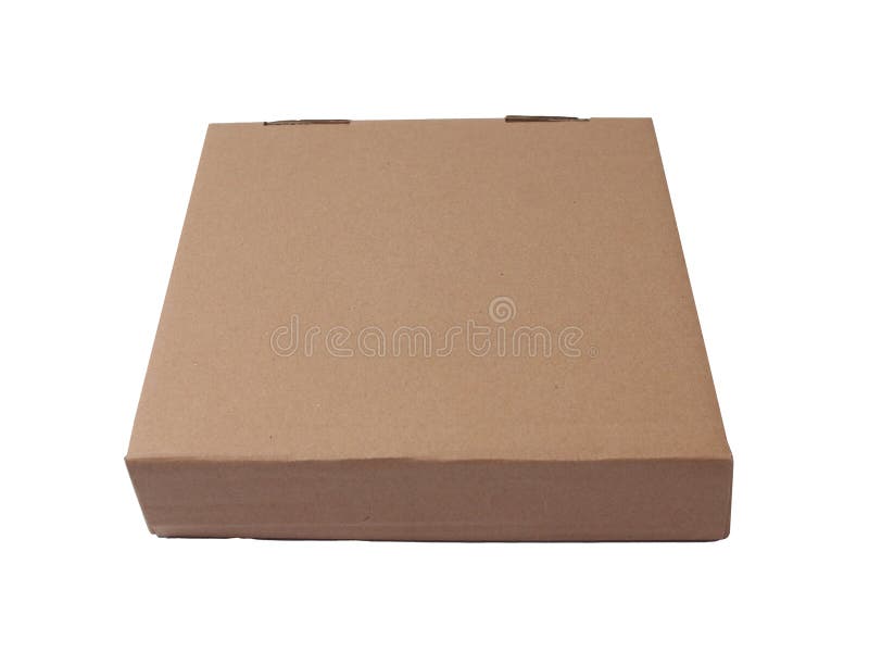 Flat Square Pizza Cardboard Box Mock Up Template, Cut Out Stock Photo ...