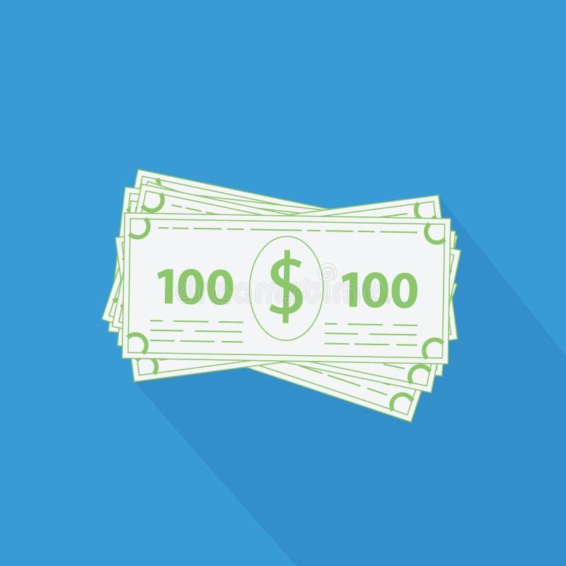 Flat stack of money icon stock vector. Illustration of element - 45272234