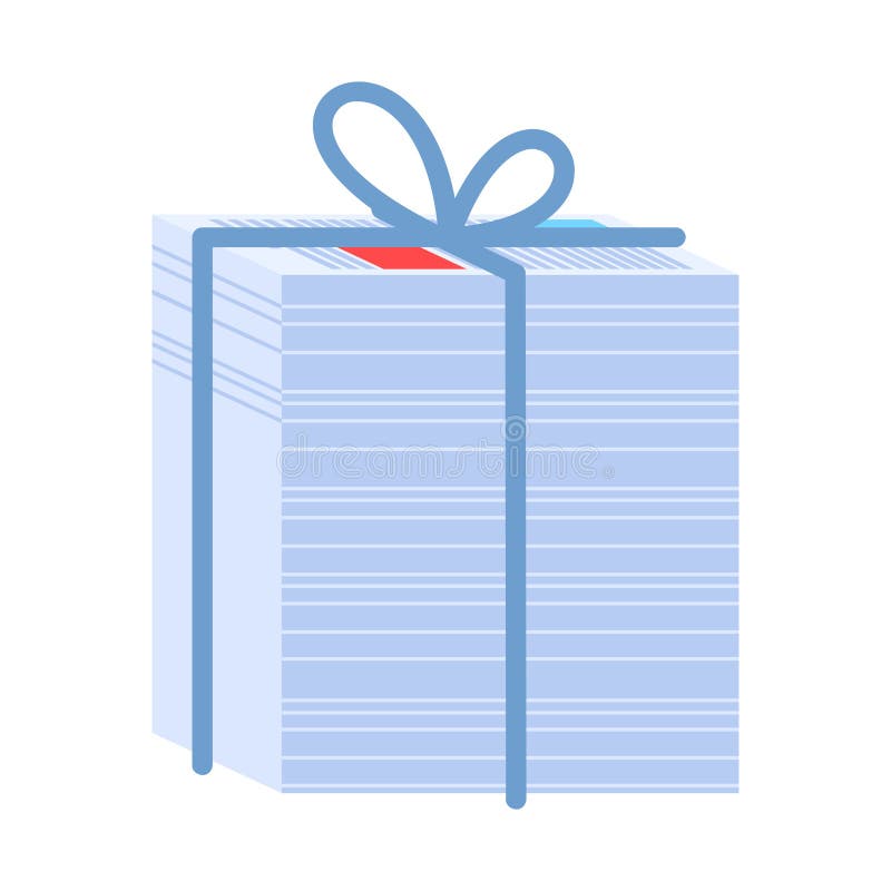 Flat Stack of Old Archive of Documents Icon Stock Illustration ...