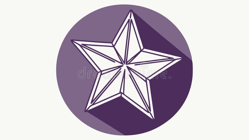 Flat Star Icon Vector, Achievement Symbol with Long Shadow, Vector Design Generative AI Stock ...
