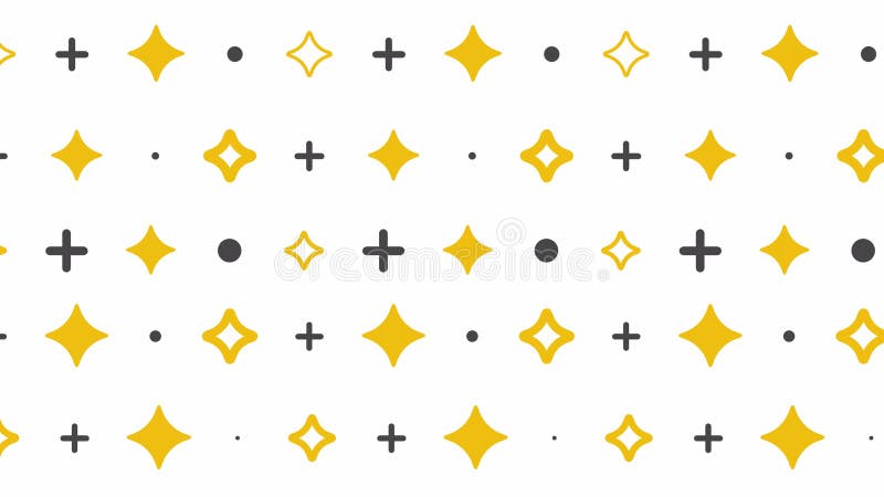 Flat Star Pattern Animation Element. Sparkle Golden Geometric Stars ...