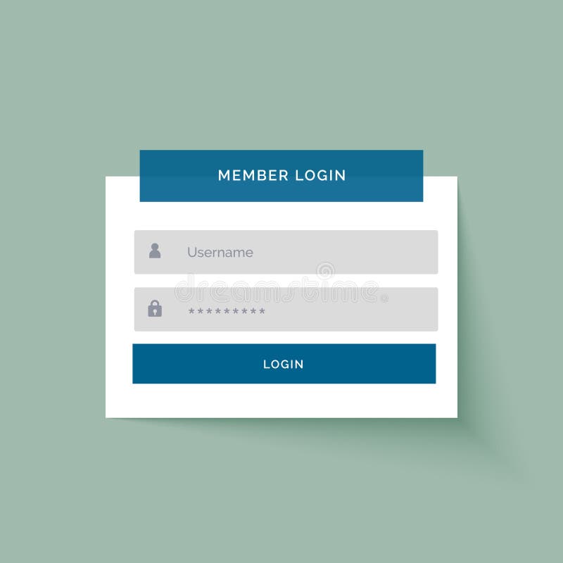 Member Login Form Ui Template Design in Hexagonal Shape Stock Vector ... Member Login Form Ui Template Design in Hexagonal Shape Stock Vector ...