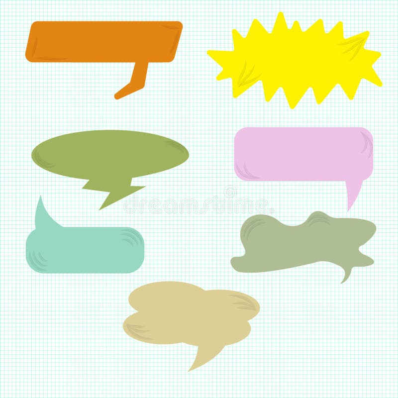 Flat Stickers for Messages in Messengers Stock Vector - Illustration of ...