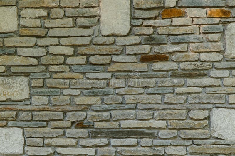 Flat Stone Bricks and Rocky Blocks, Wall Texture Stock Image - Image of ...