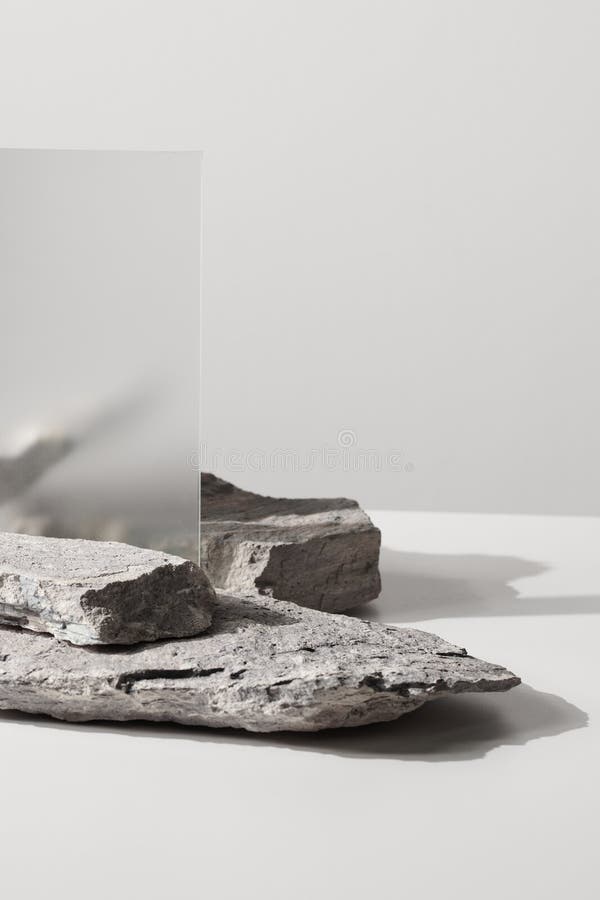 Flat Stone Pedestal in Pink Blue Neon Light Template Banner Background ...