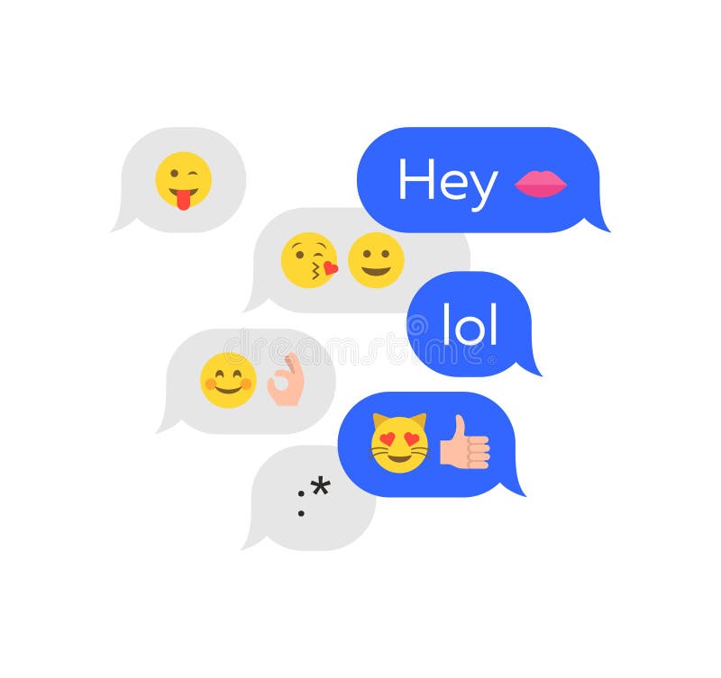 Flat style emoticon set stock illustration. Illustration of facial ...