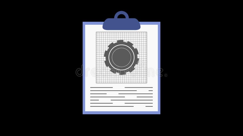 Engineering Blueprint on Clipboard Stock Video - Video of note, gear ...